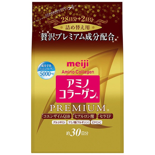 Jual Meiji Amino Collagen Premium Refill, 214gr (GOLD) | Shopee Indonesia