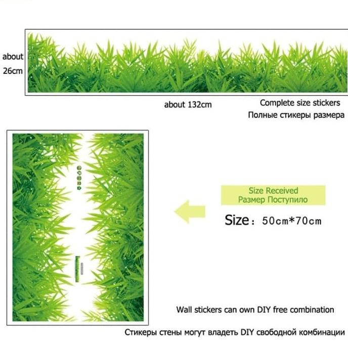 Jual Sticker Dinding Model Rumput/ Stiker Dekorasi Rumah Gambar Rumput ...