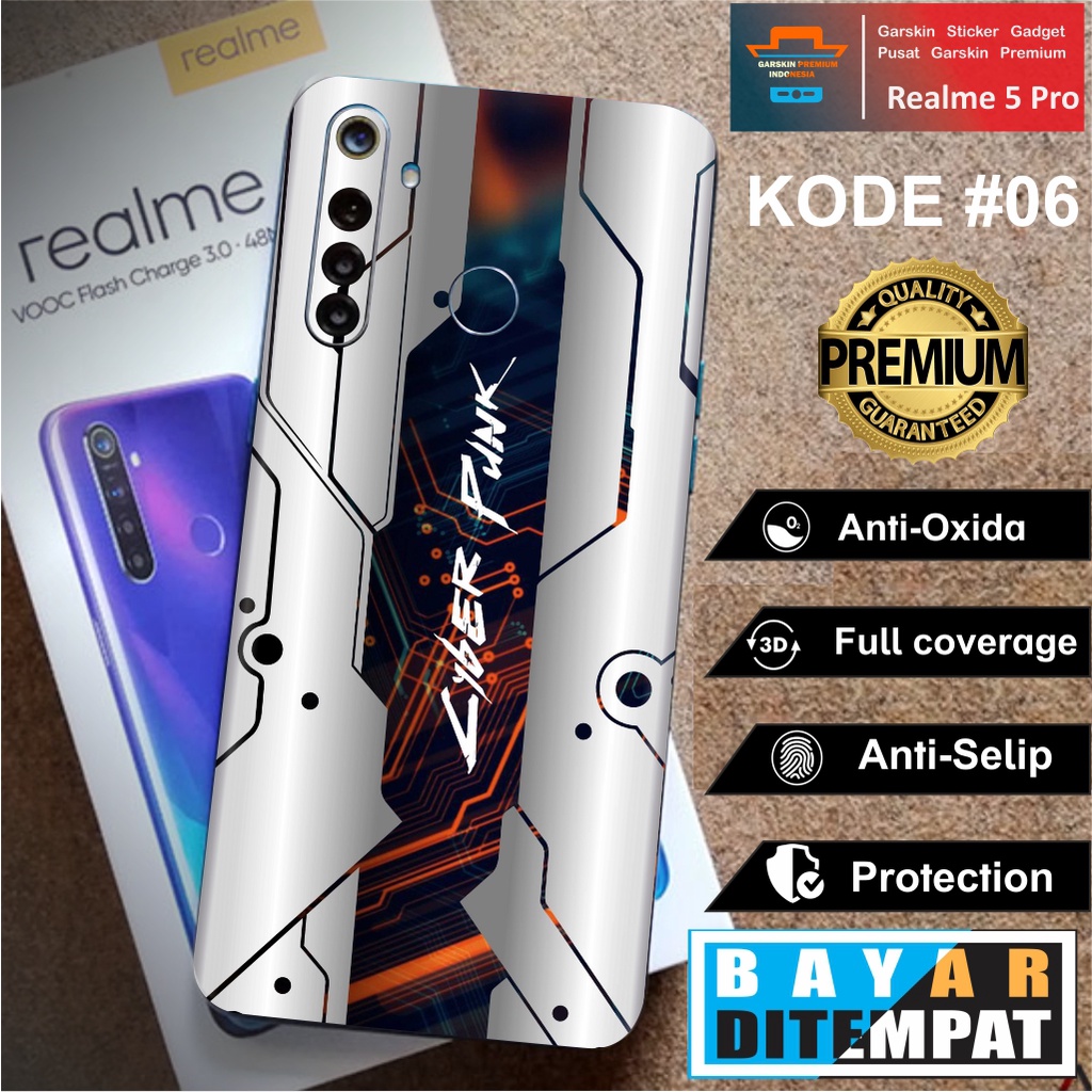 Jual COD Garskin Stiker Realme 5 Pro 6-10 Bisa Request Gambar ISI 2.PCS ...