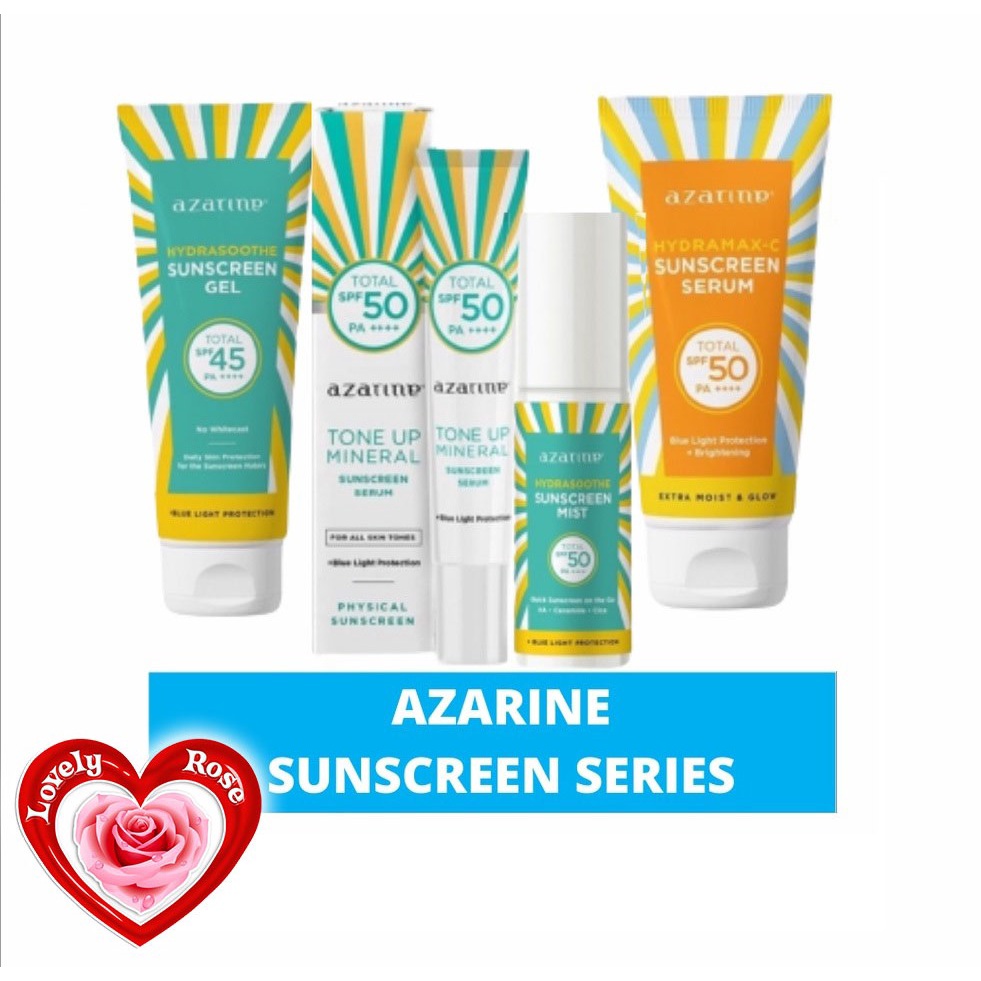 Jual AZARINE Hydrasoothe Sunscreen Gel SPF45 | Mist SPF50 | HydraMax C ...
