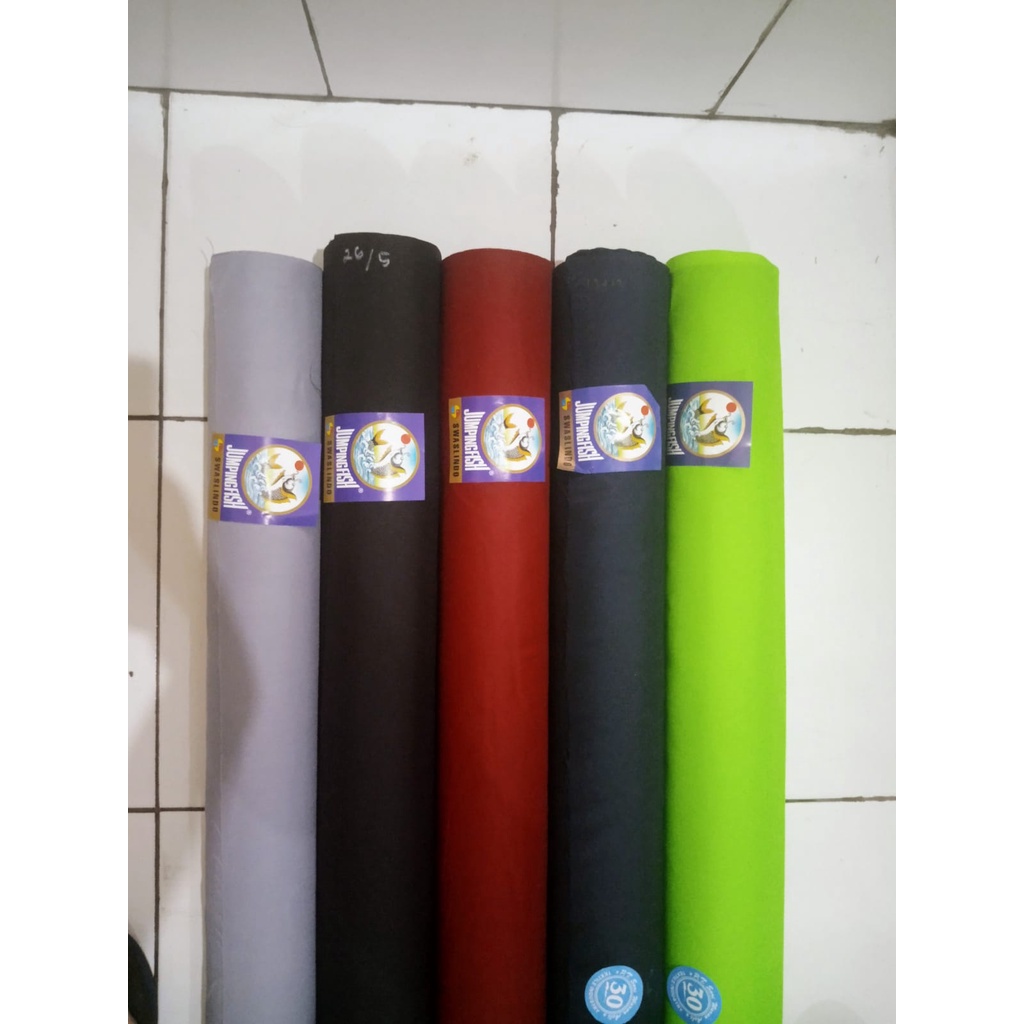 Jual kain tetron jumping kain tc jumping fish kain spanduk kain bendera ...