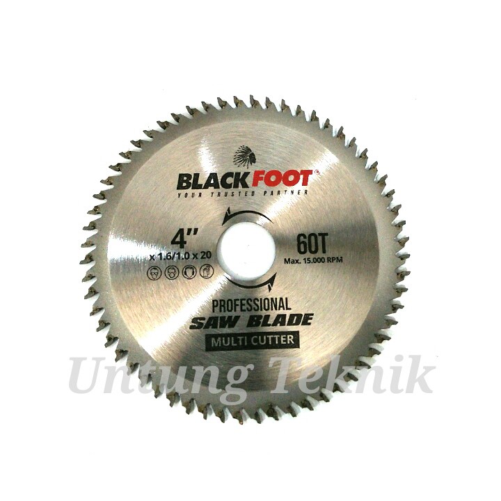 Jual BLACKFOOT Mata Circular Saw 4 inch x 60T Multi Cutter - Mata ...