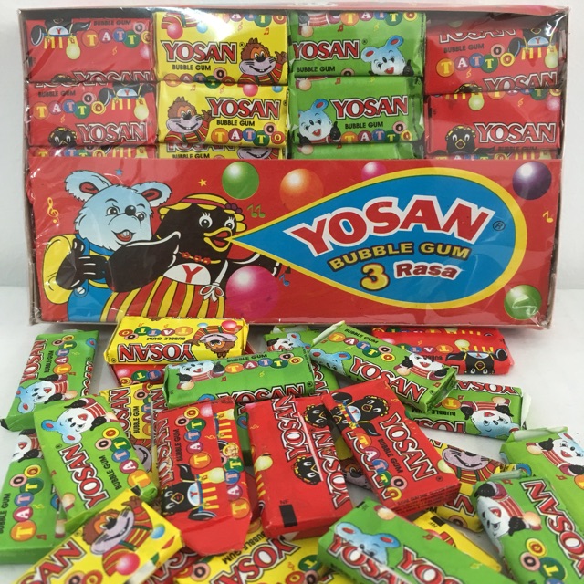 Jual Yosan Bubble Gum 3 Rasa Permen Karet Jadul | Shopee Indonesia