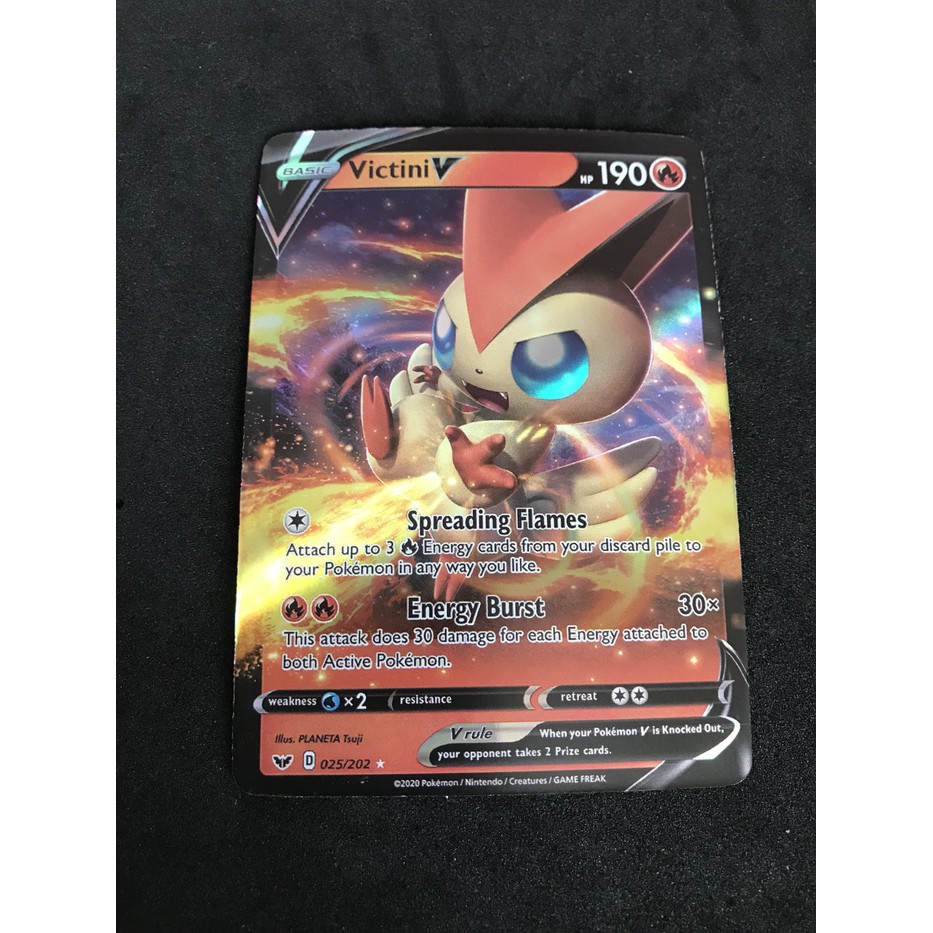Jual Kartu Pokemon TCG V Series Sword & Shield Basic Victini V Full Art ...