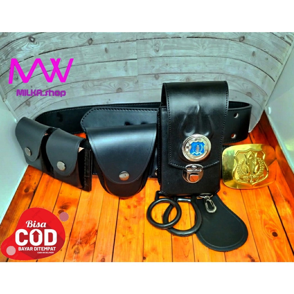 Jual Sabuk Kopel Security Full Set Kulit Sintetis Lengkap dengan Dompet ...
