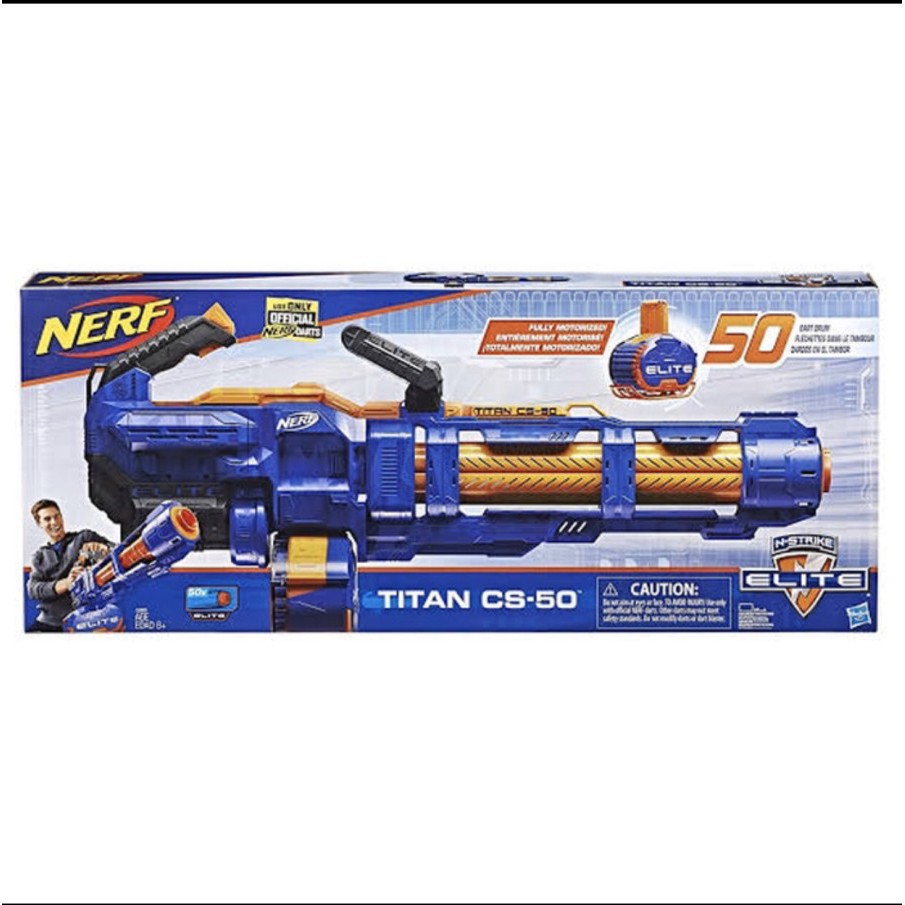 Jual TERBARU! NERF ELITE TITAN CS-50 TOY BLASTER! 50 DART DRUM 50 DART ...