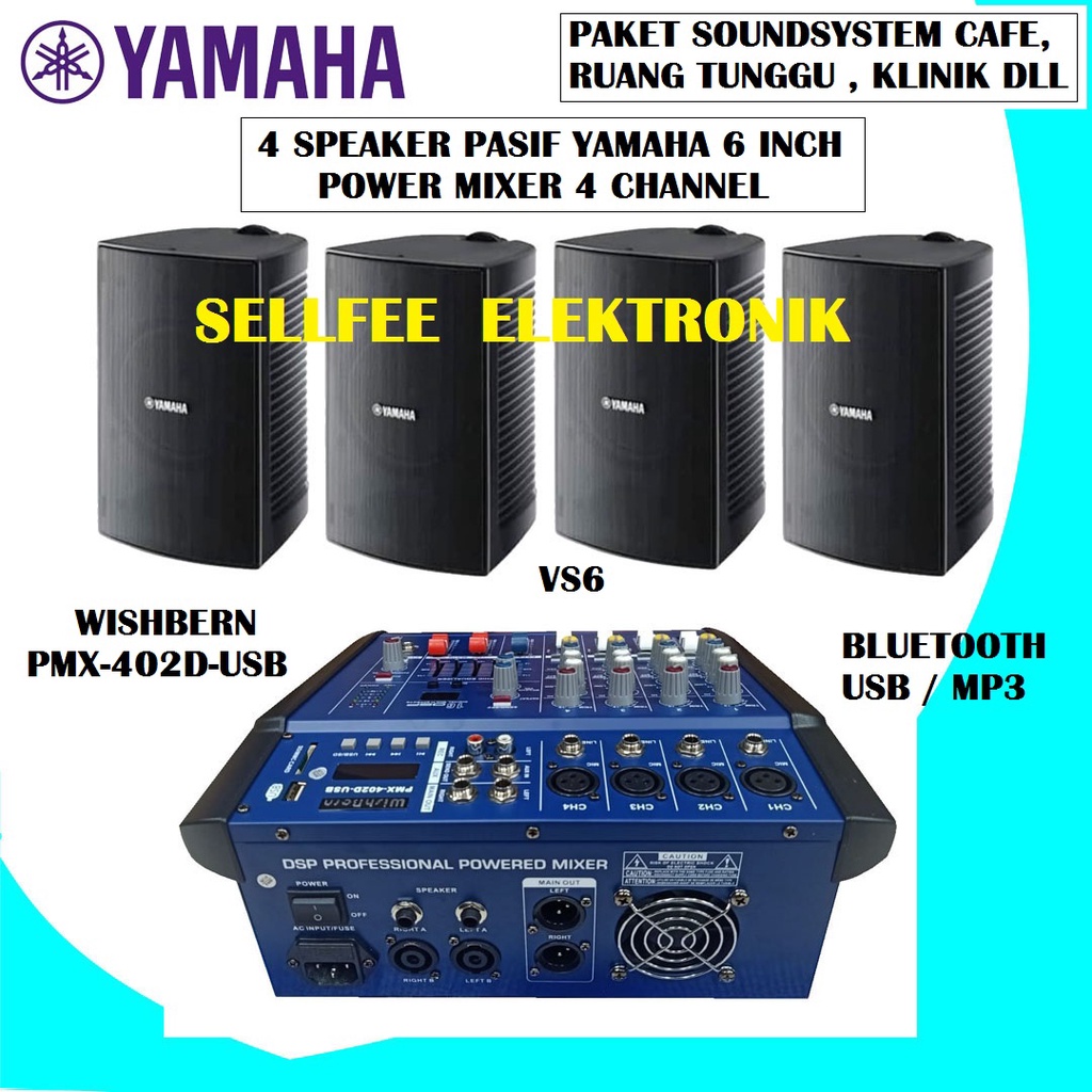 Jual PAKET SOUND SYSTEM 4 SPEAKER PASIF 6 INCH YAMAHA VS6 / VS 6 | Shopee Indonesia