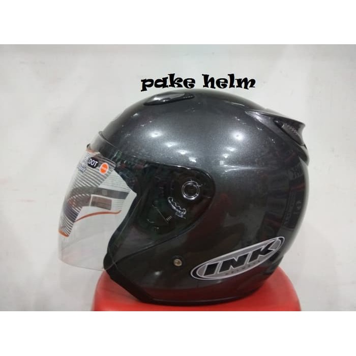 Jual HELM INK CENTRO JET SOLID GUN METAL ABU ABU TUA 100% ORIGINAL ...