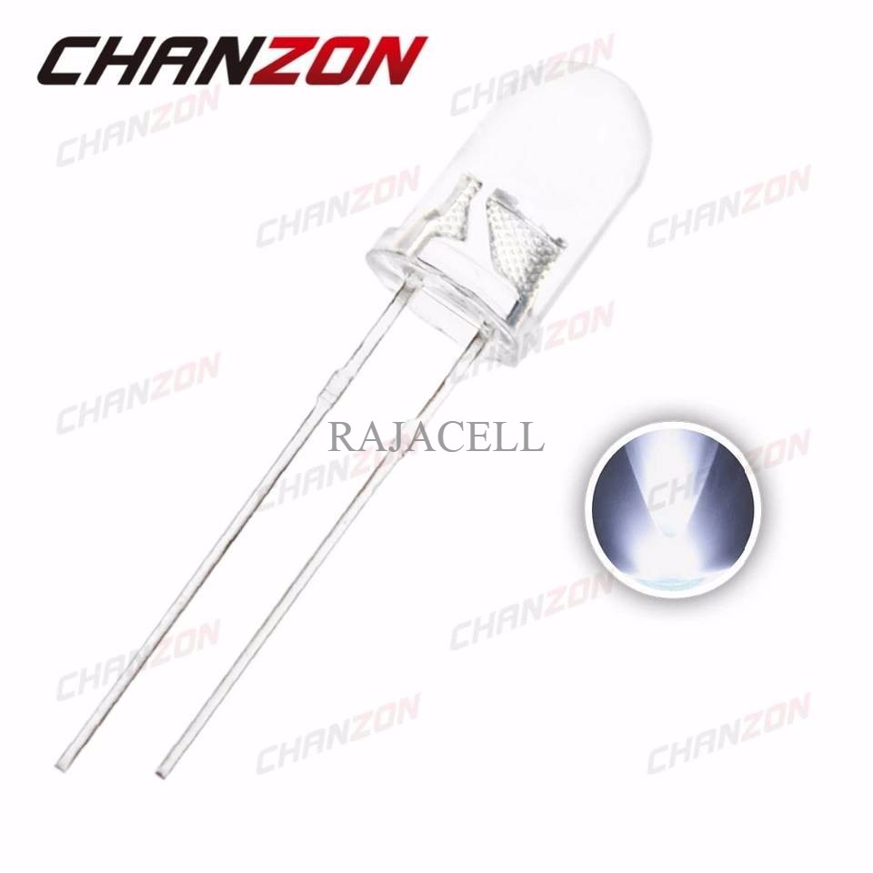 Jual LED 5mm Clear White Putih lampu Led diode High Quality | Shopee ...