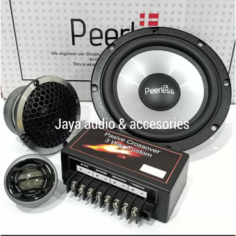 Jual Speaker 3Way Custom Midbass Peerless6.5"+Tweeter Dome+Midrange 3 ...