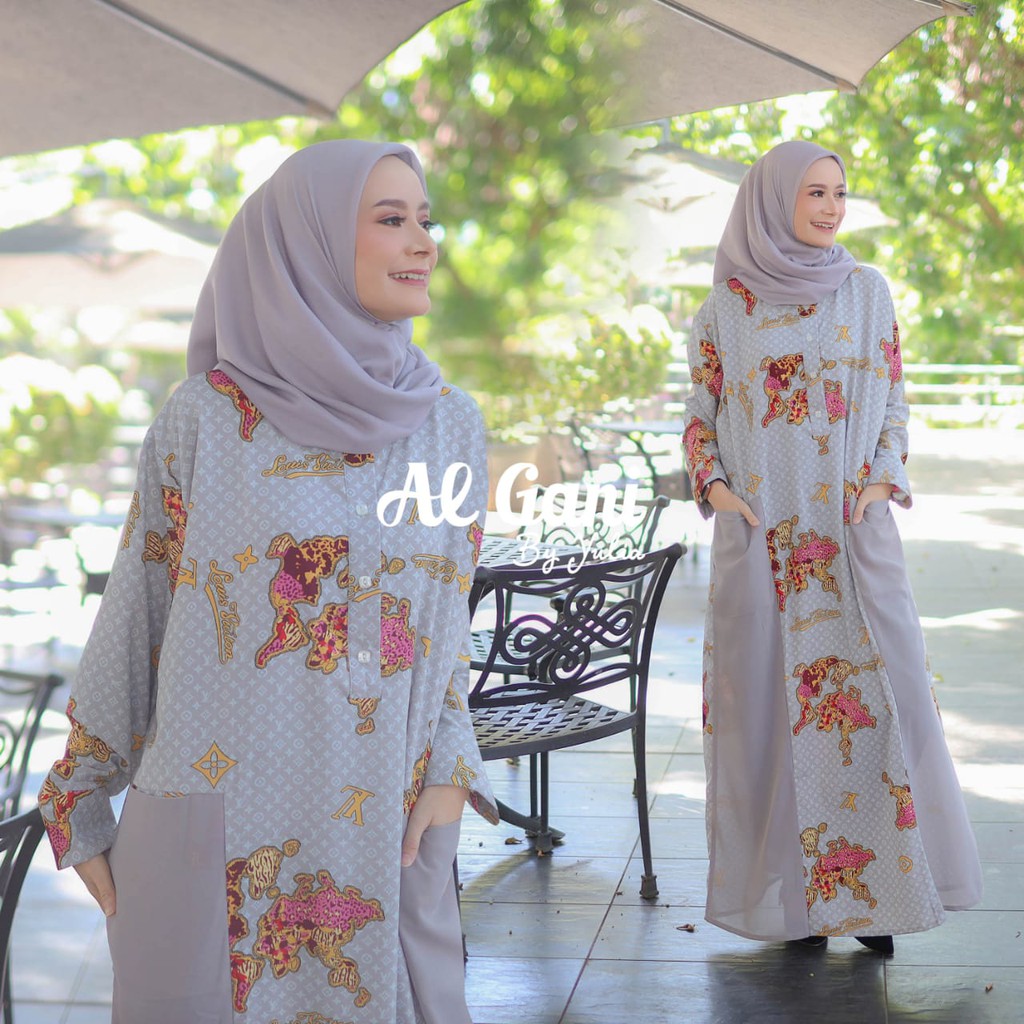 Jual Gamis Algani motif batik exclusive Trendi Kekinian Cantik | Shopee ...