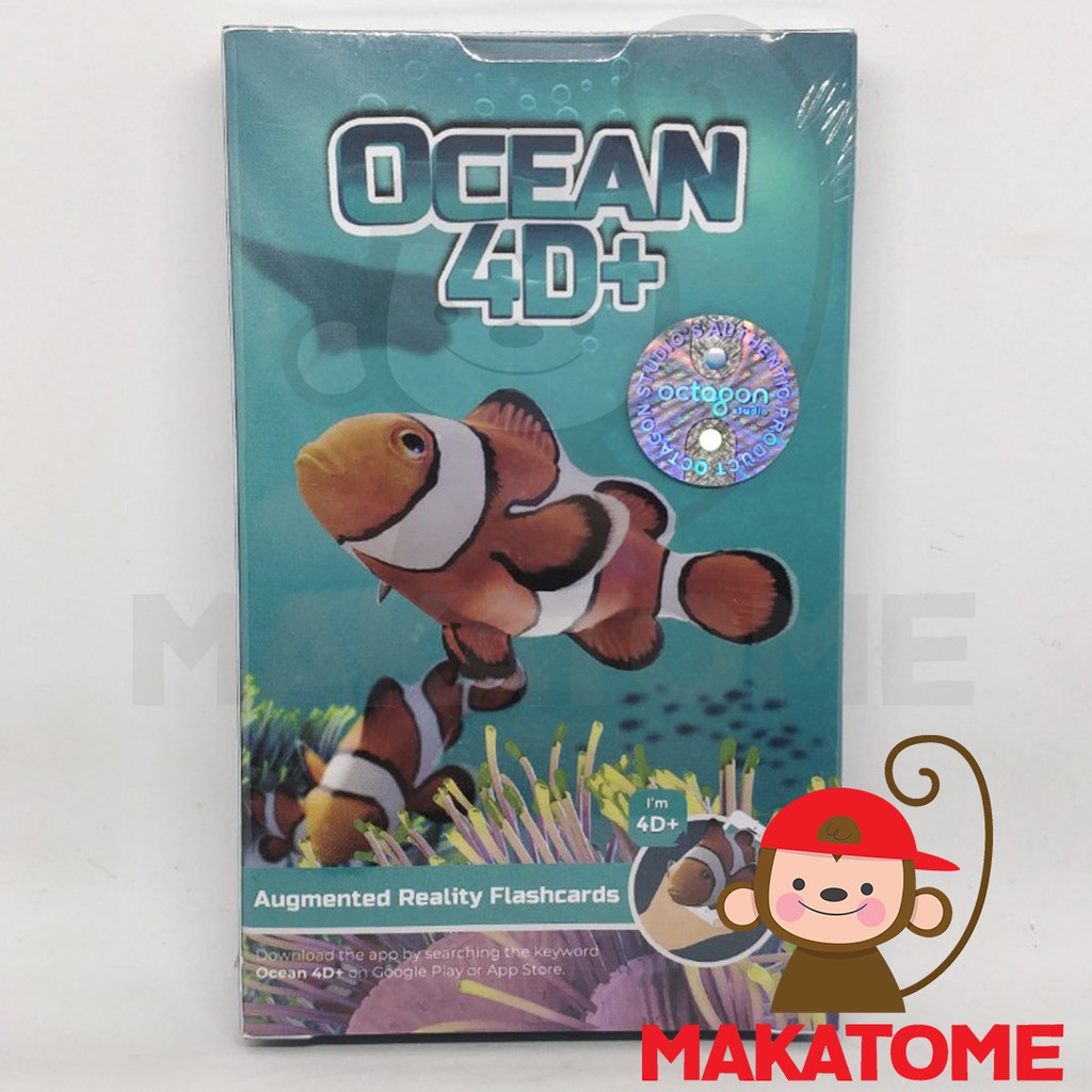 Jual Octagon 4D+ Augmented Reality Flashcard OCEAN flash cards AR sea ...