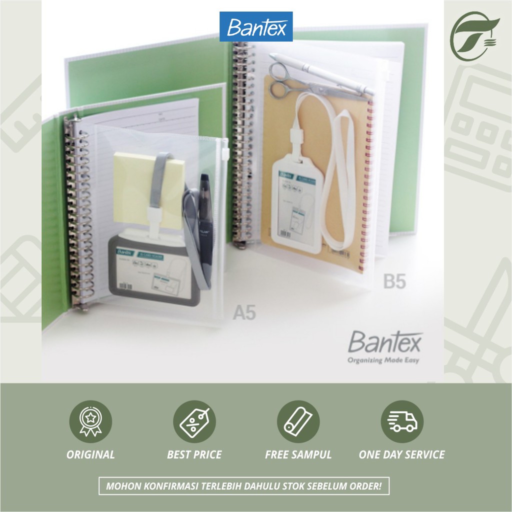 Jual Bantex Zipper Pocket For Multiring Binder A5 / B5 26 Holes 8073 08 ...