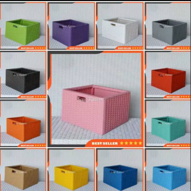 Jual Box Laci rotan CUSTOM /tempat penyimpanan bisa pilih warna ukuran ...