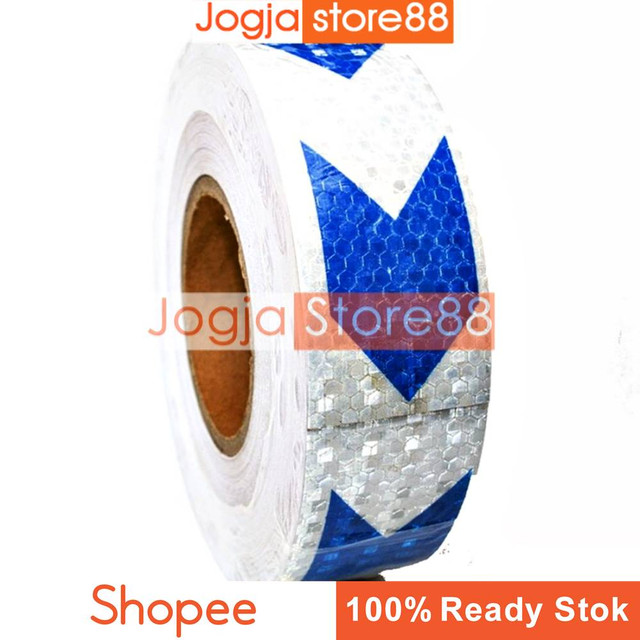 Jual Sticker Reflective | Dua Warna Water Resistant 5x300cm - White ...