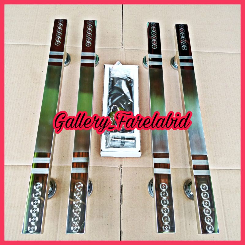 Jual 4 BATANG HANDLE PINTU FULL SET KUNCI Handle Pintu Rumah Stainless ...