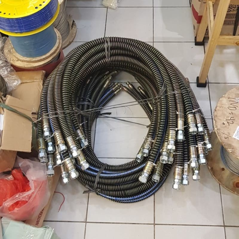 Jual NJ 3/4 x 185CM SPRING SELANG HOSE HIDROLIK HYDRAULIC FLEXIBLE OIL ...