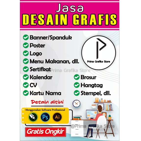 Jual Jasa desain poster, banner, stempel, stiker, logo, undangan dll ...