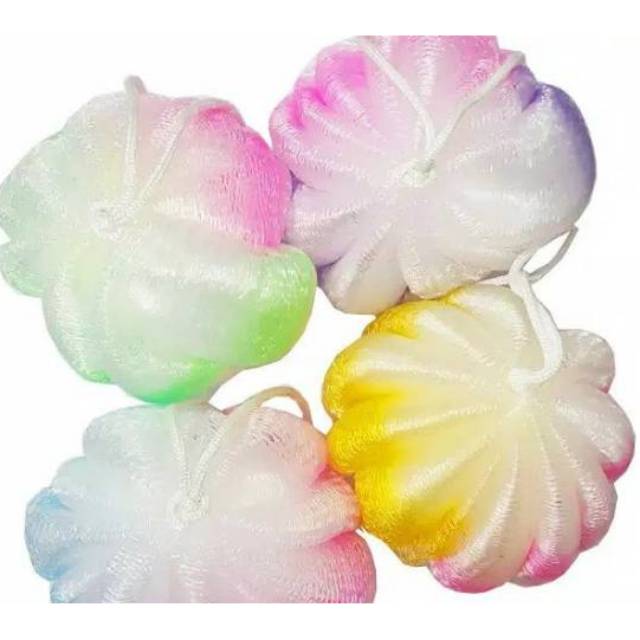 Jual Spon labu mandi bulat mekar bath sponge bawang rainbow | Shopee ...