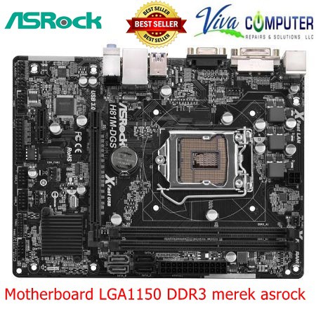Jual Motherboard Mobo Intel H81M LGA1150 ASROCK/BIOSTAR/ECS | Shopee ...