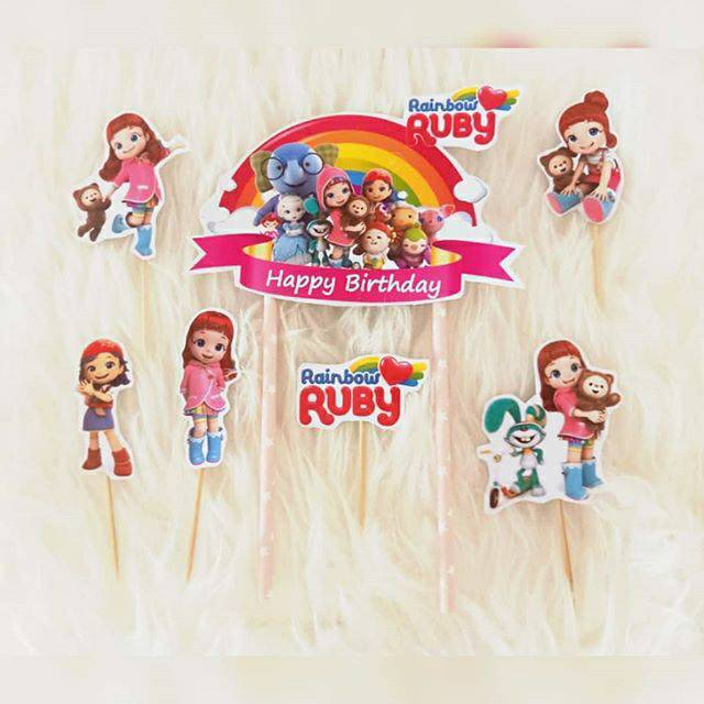 Jual Topper Ruby topper ulang tahun Topper puding topper cake hiasan ...