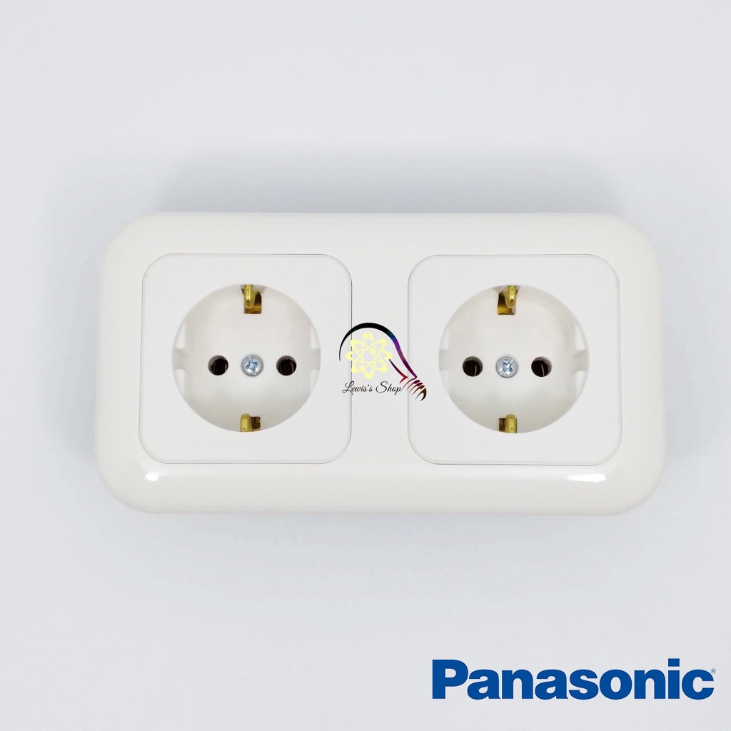 Jual Panasonic Stop Kontak Arde Double WEJP11322-7 Wide Series Original ...
