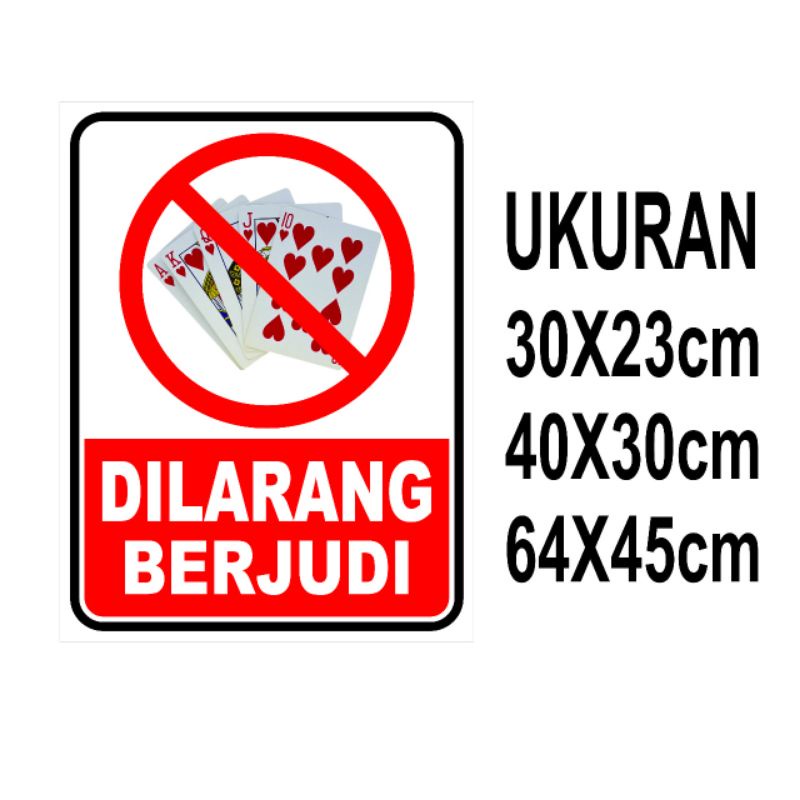 Jual STIKER DILARANG BERJUDI | Shopee Indonesia