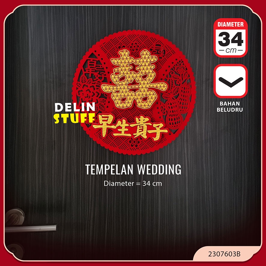 Jual Tempelan Wedding Pengantin Tempelan Pintu Kamar Tempelan Sangjit ...