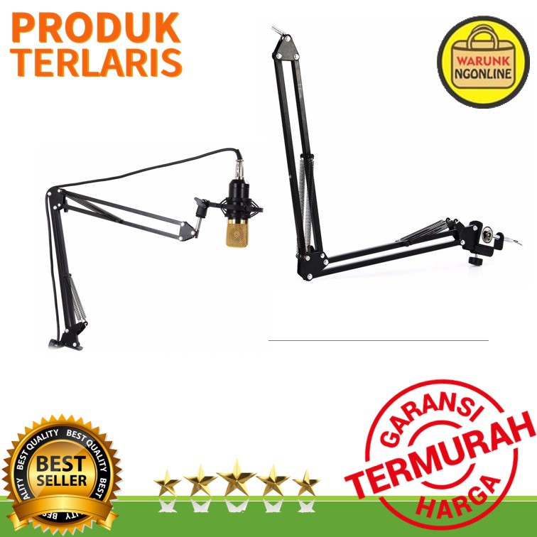Jual Stand mikrofon jepit meja - stand mic Arm Stand Suspensi Lazypod ...