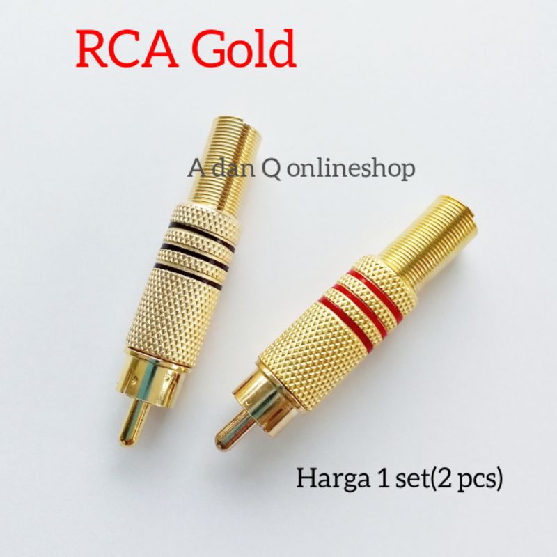 Jual Jack RCA gold satu pasang | Shopee Indonesia
