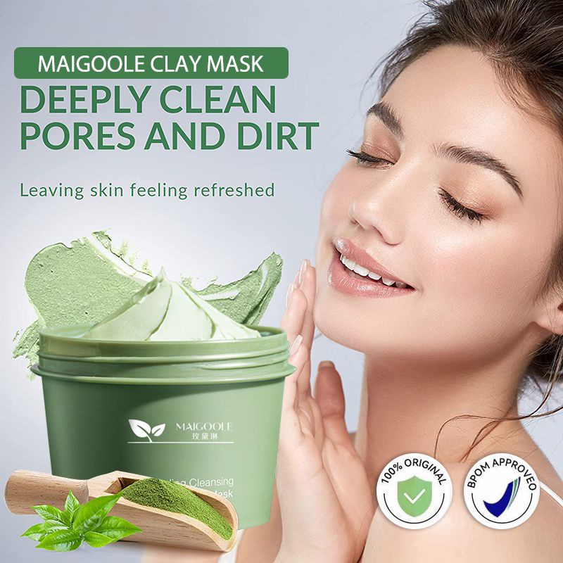 Jual MAIGOOLE MASKER WAJAH GREEN TEA COOLING CLEANSING MUD MASK 100 ...