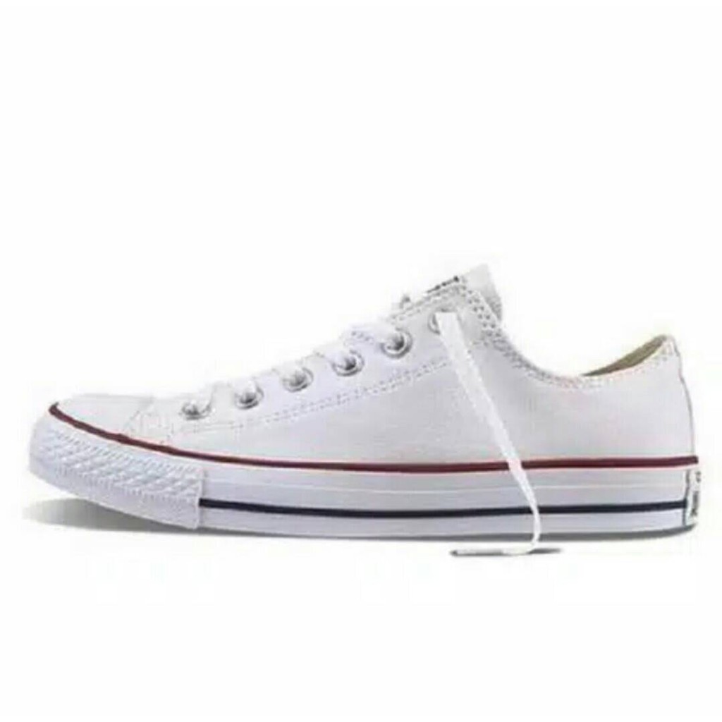 Jual SEPATU CONVERSE ALLSTAR LOW PUTIH LIST MERAH | Shopee Indonesia
