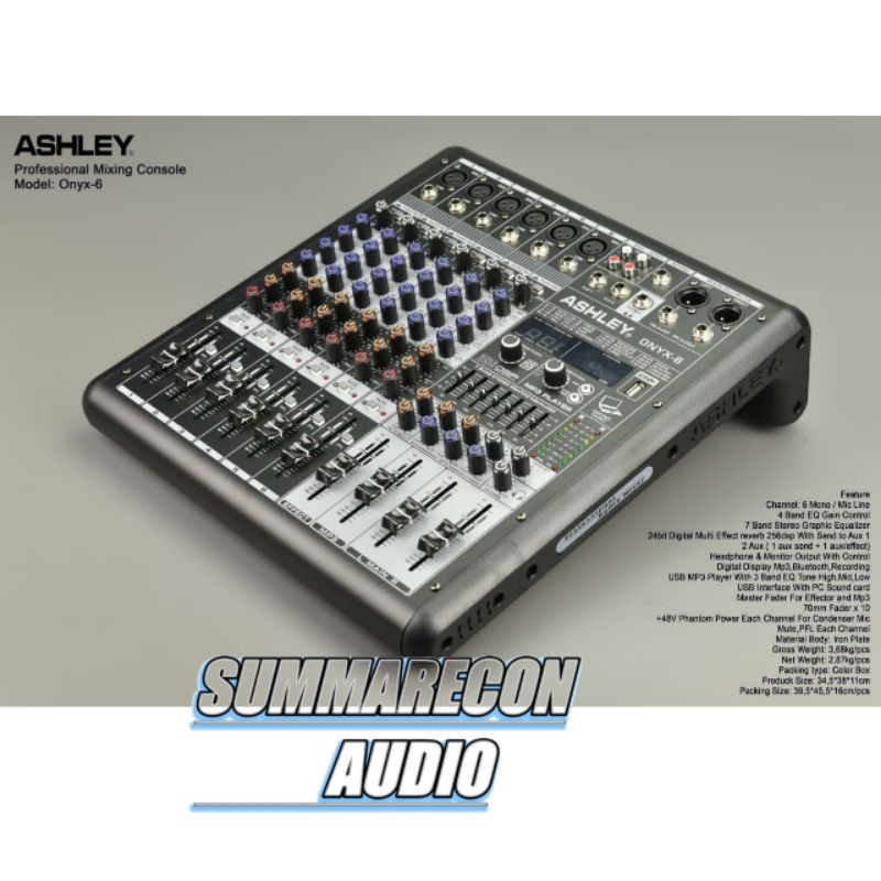 Jual Mixer Ashley ONYX 6 Original Kualitas Terbaik 6 Channel USB ...