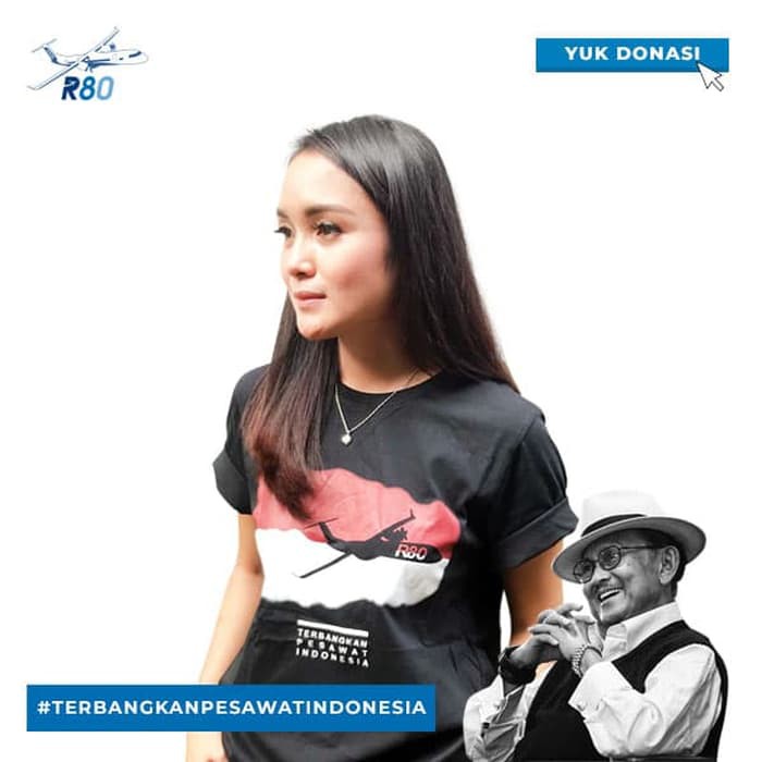 Jual Official T-Shirt R80 : Terbangkan Pesawat Indonesia - Hitam- S ... Jual Official T-Shirt R80 : Terbangkan Pesawat Indonesia - Hitam- S ...