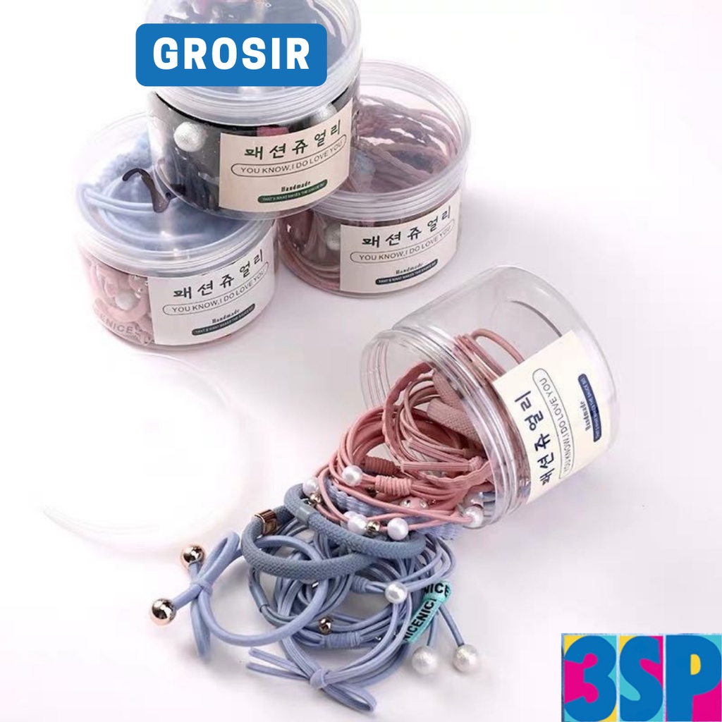 Jual 3SP | AC01 Karet Rambut Set Toples Ikat Aksesoris Rambut Wanita 12 ...