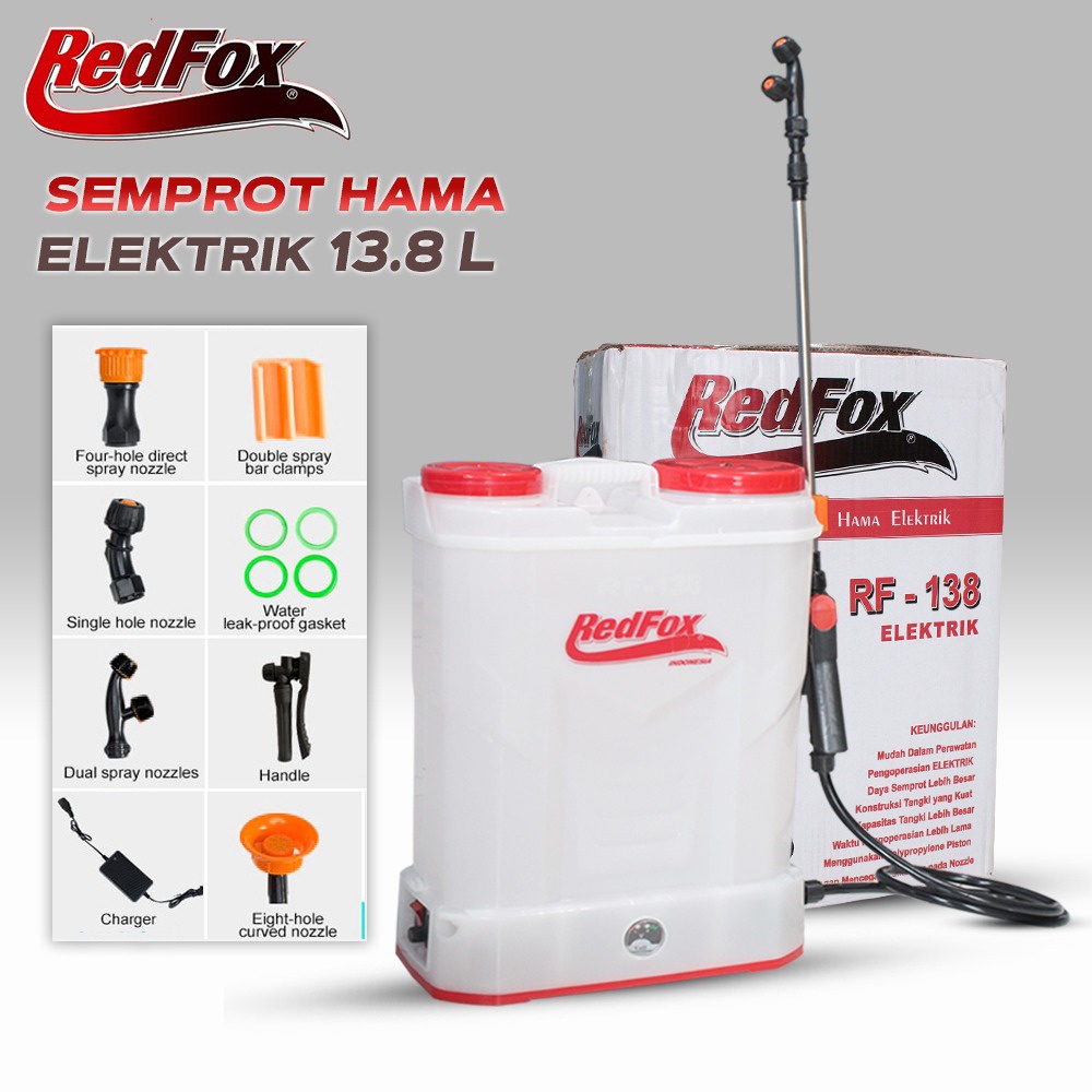 Jual Pompa Semprot Hama Elektrik 13,8Liter REDFOX | Shopee Indonesia