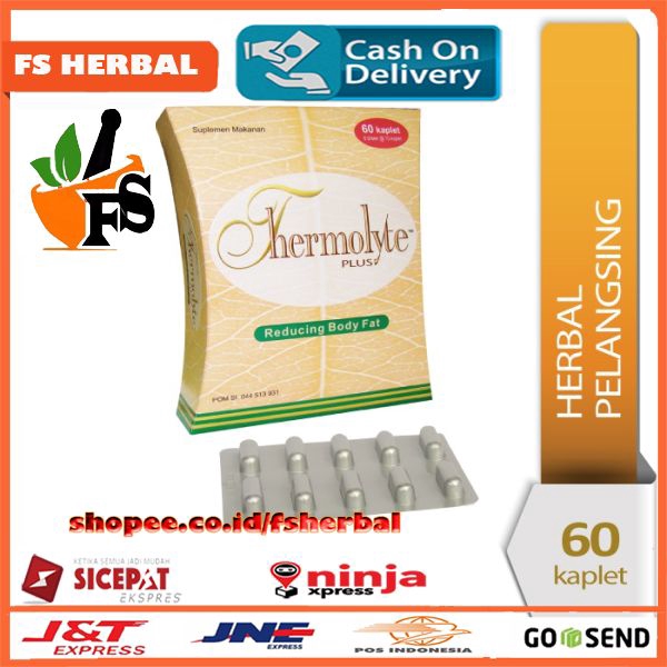 Jual Thermolyte Plus isi 60 Kapsul Suplemen Pelangsing Herbal Original ...