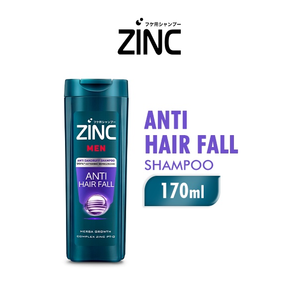 Jual Zinc Men Shampoo Anti Hair Fall Botol 170ml | Shopee Indonesia