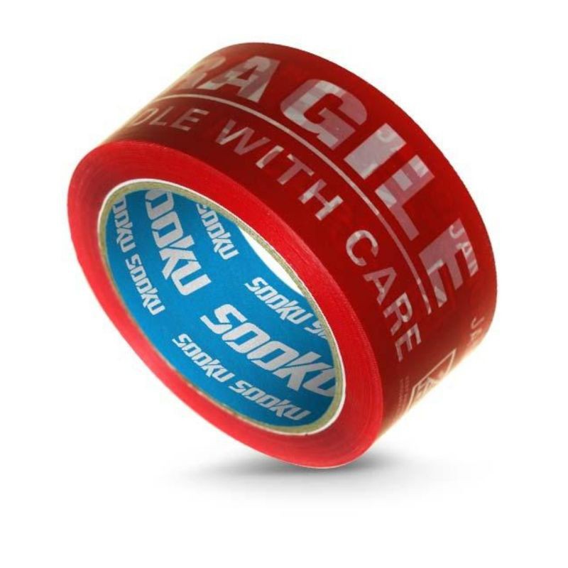 Jual Lakban merah FRAGILE RED lakban merah packing tebal dan ...