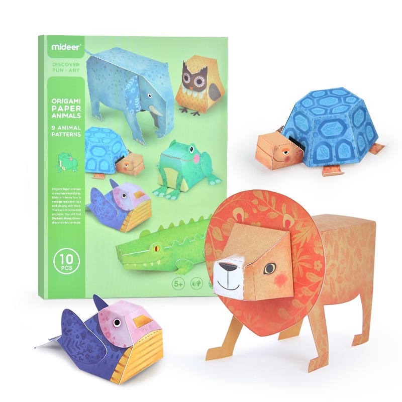 Jual Kertas Origami dengan Pola Hewan - Mideer Animals Origami Paper ...