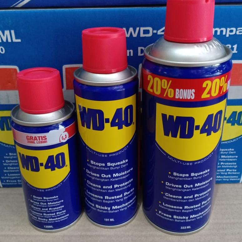 Jual Wd40 Wd 40 Pelumas Dan Anti Karat Wd-40 Ukuran 120 Ml - 191Ml - 333 Ml (Silakan Pilih Di ...