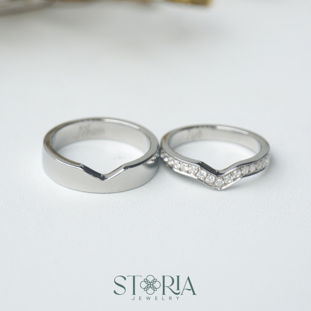 Jual Cincin Kawin Couple Perak Sterling Silver 925 SS-63 Nikah Tunangan ...