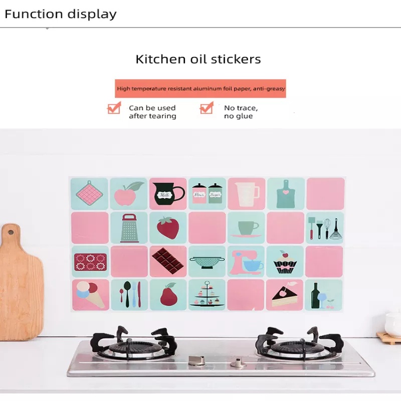 Jual Wallpaper dinding dapur stiker dapur anti minyak panas air wall ...