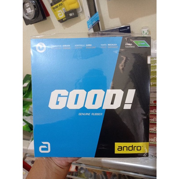 Jual KARET TENIS MEJA ANDRO GOOD BLUE ORIGINAL | Shopee Indonesia
