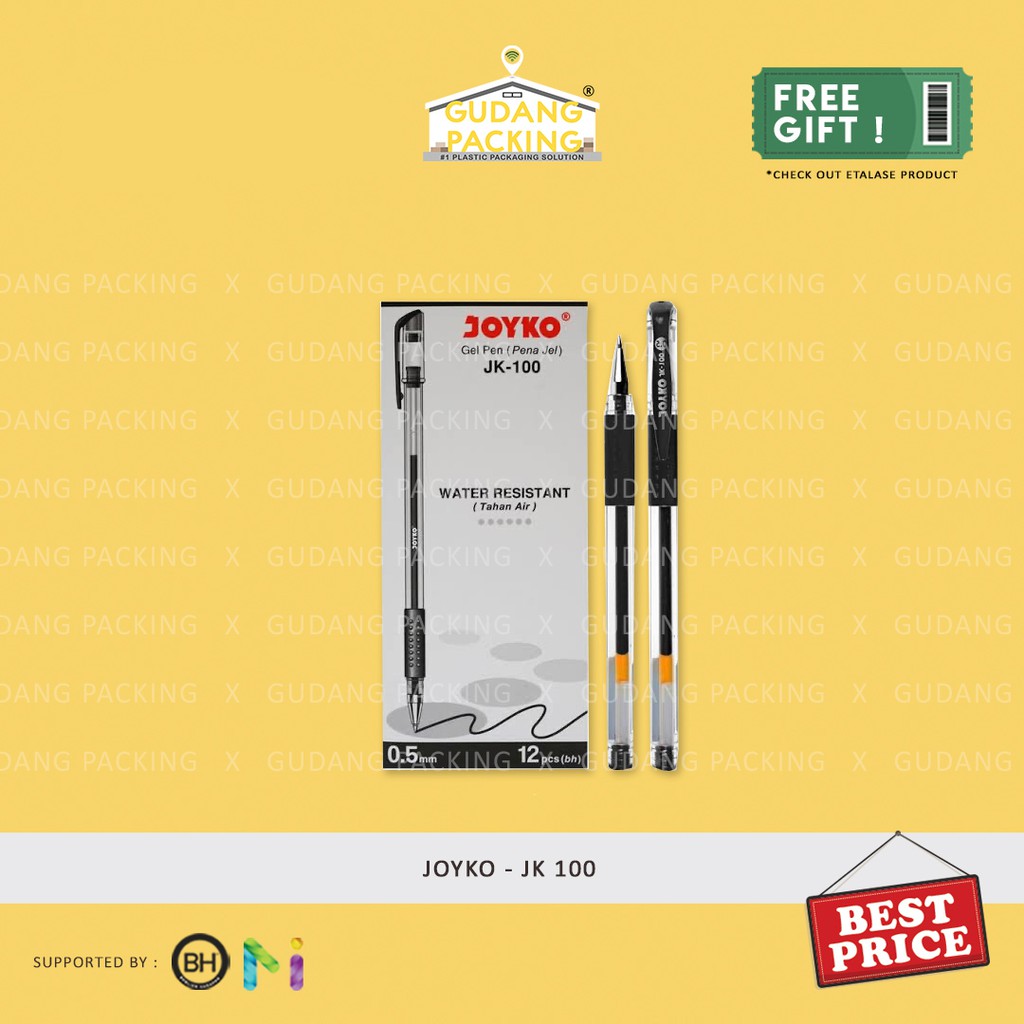Jual JOYKO - JK 100 Pen / Pena / Pulpen / Bolpen Jel (Gel Pen) isi 12 pcs | Shopee Indonesia