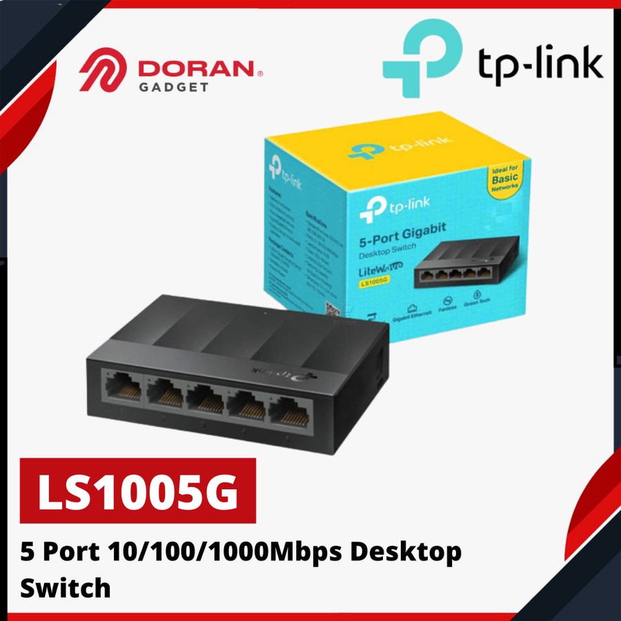 Jual TP-Link 5 Port LS1005G Gigabit Tplink Desktop Switch Hub LS1005 G | Shopee Indonesia