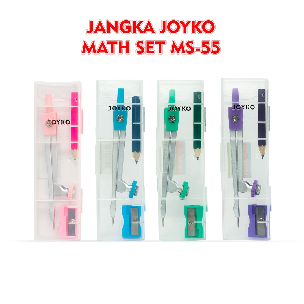 Jual Jangka Joyko MS 55 Math Set Box ATK Pensil Dan Rautan Praktis | Shopee Indonesia