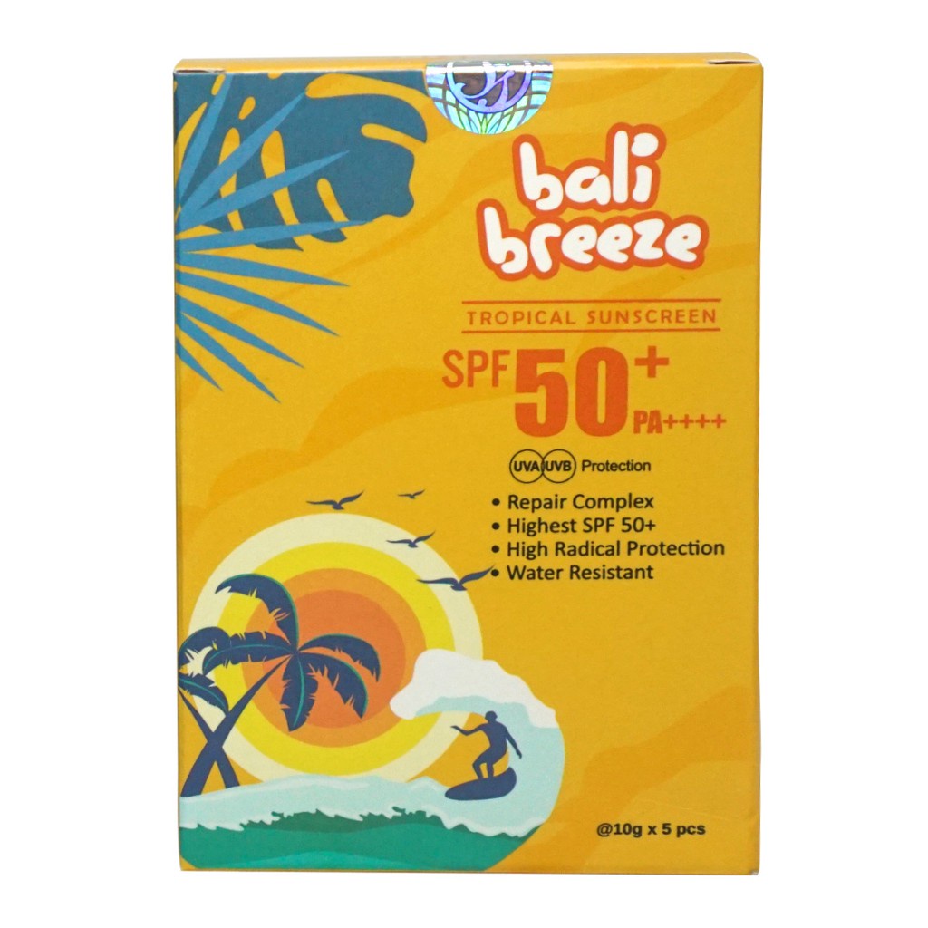 Jual BALI BREEZE SACHET TROPICAL SUNSCREEN SPF 65 10GR (1 BOX ISI 5 ...