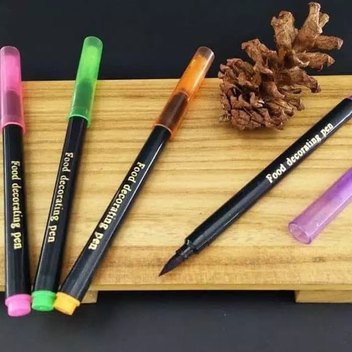 Jual Food Decorating Pen Colour Edible Pen Penghias Makanan 4 Warna ...
