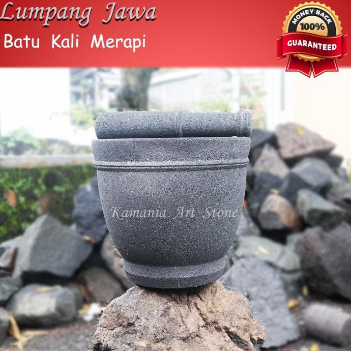 Jual Lumpang Dan Alu Batu Keras Lava Merapi Asli Ukuran18 Cm Muntilan ...